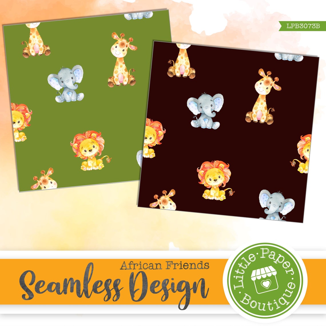 Safari Digital Papers Pack Printable Sheets Scrapbooking - Etsy