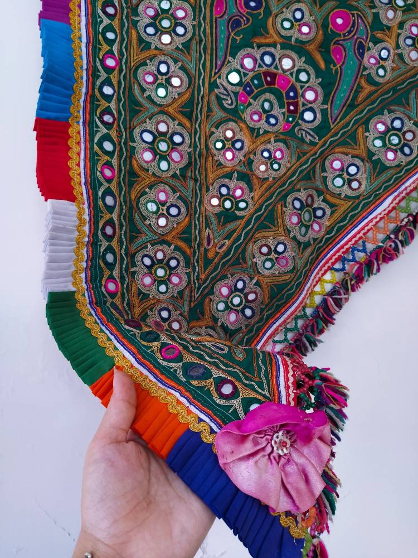 Antique Ethnic Gypsy Bohemian Tribal Mirror Work | Etsy