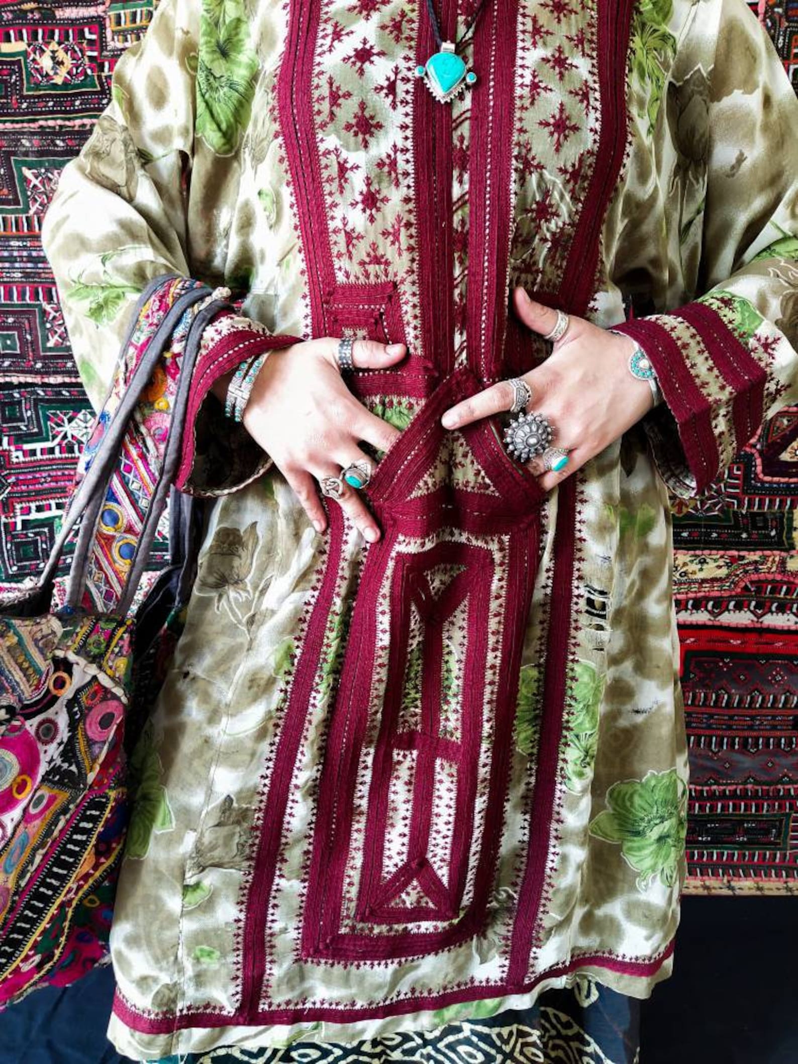 Balochi Dress/hand Embroidery/vintage Dress/floral Pattern/georgette ...