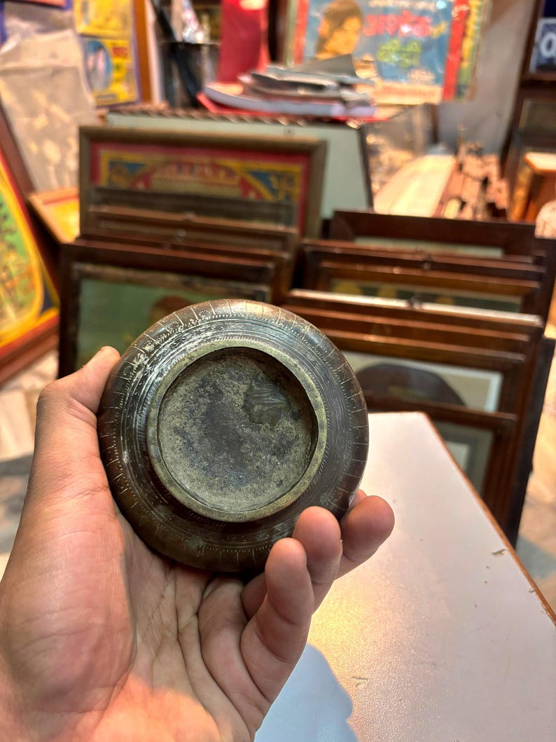 Antique 1800s Brass Traditional Ganga Jamuna Pot Lota / Chombu /hindu ...