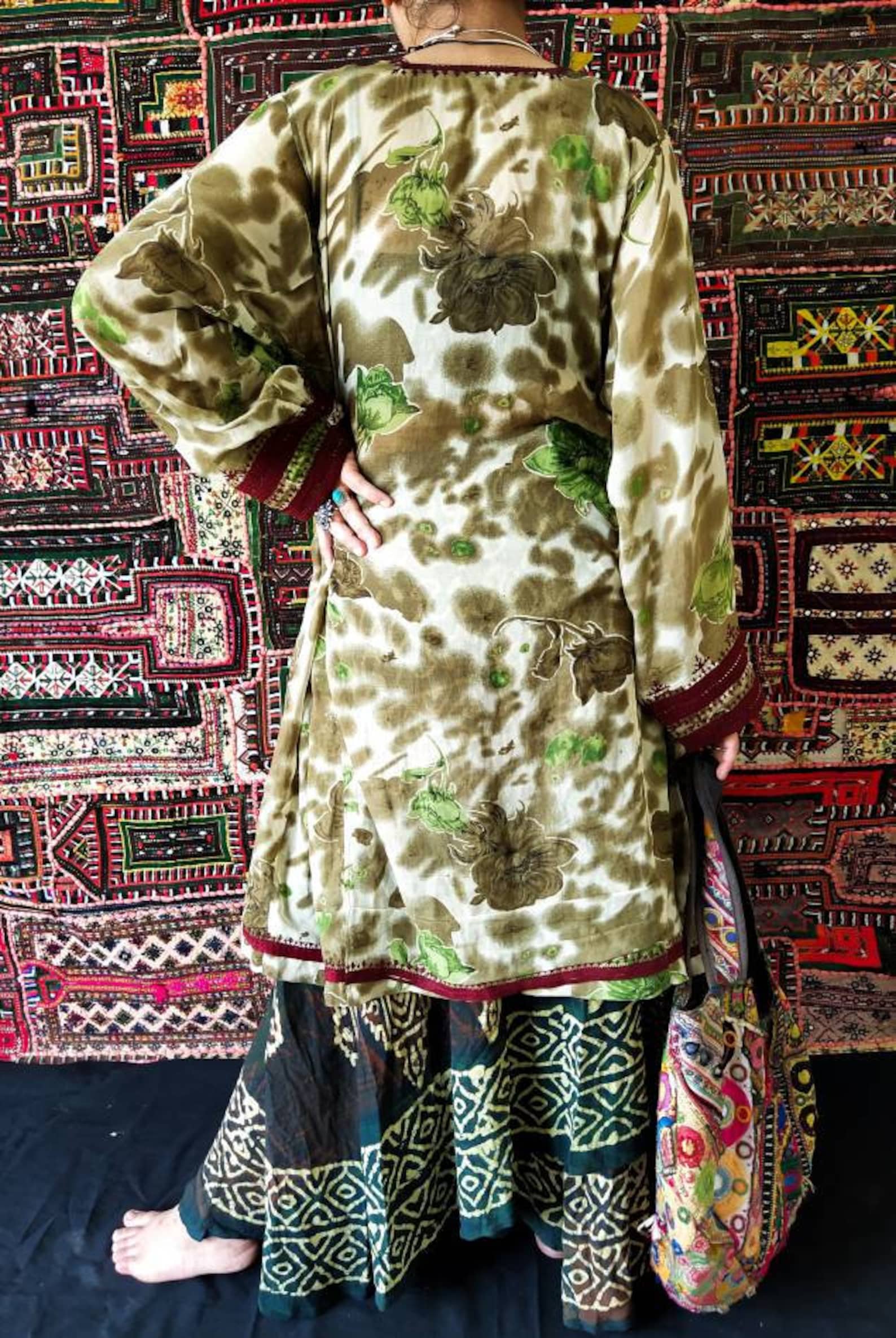 Balochi Dress/hand Embroidery/vintage Dress/floral Pattern/georgette ...