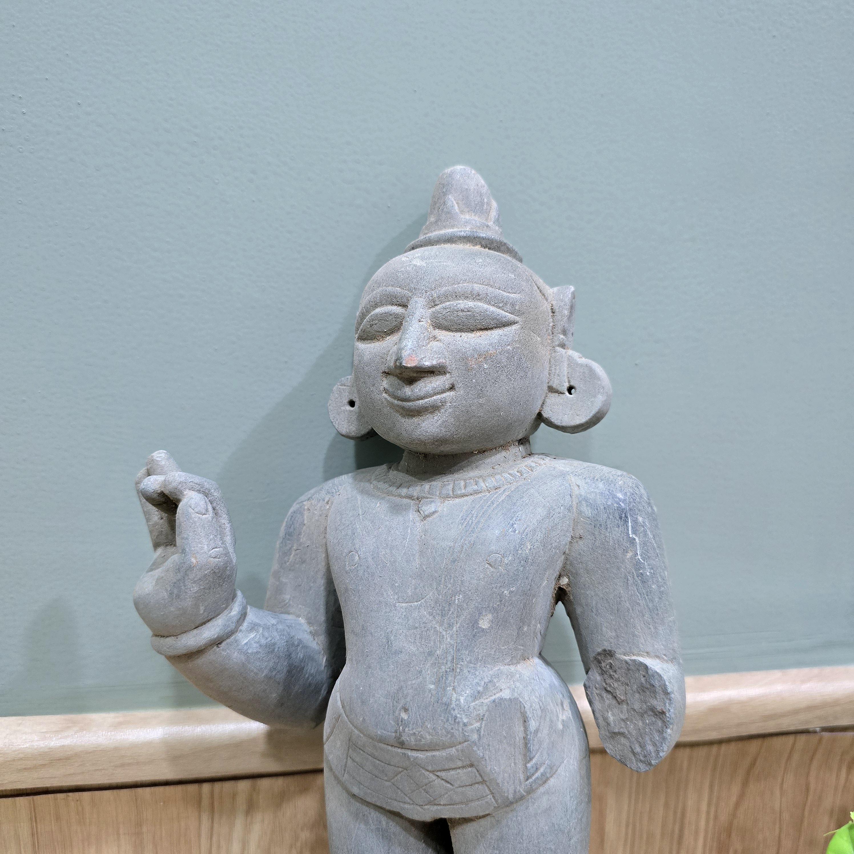 1800s Rare Antique Exquisite Buddha Stone Statue / Vintage Exceptional ...