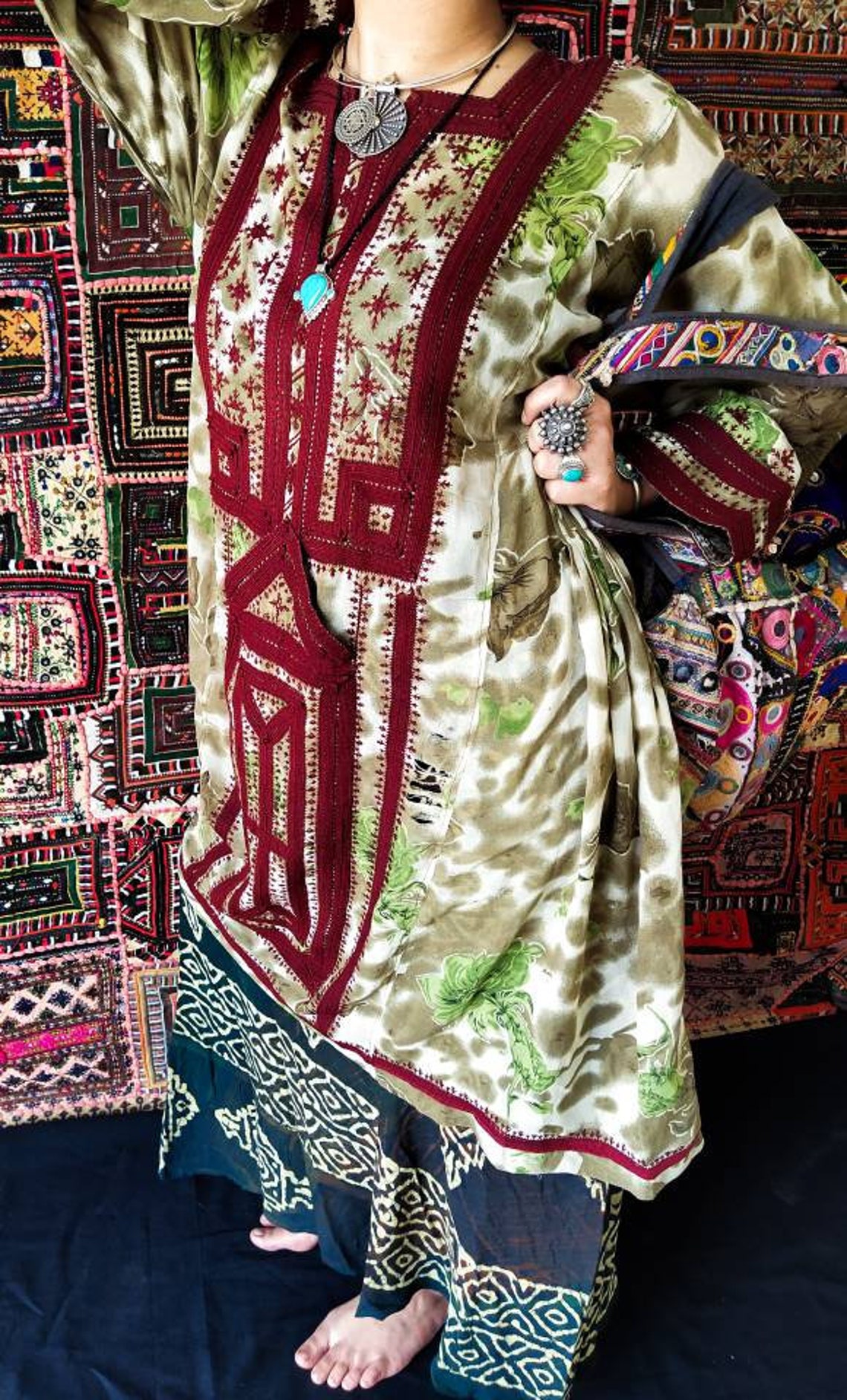 Balochi Dress/hand Embroidery/vintage Dress/floral Pattern/georgette ...
