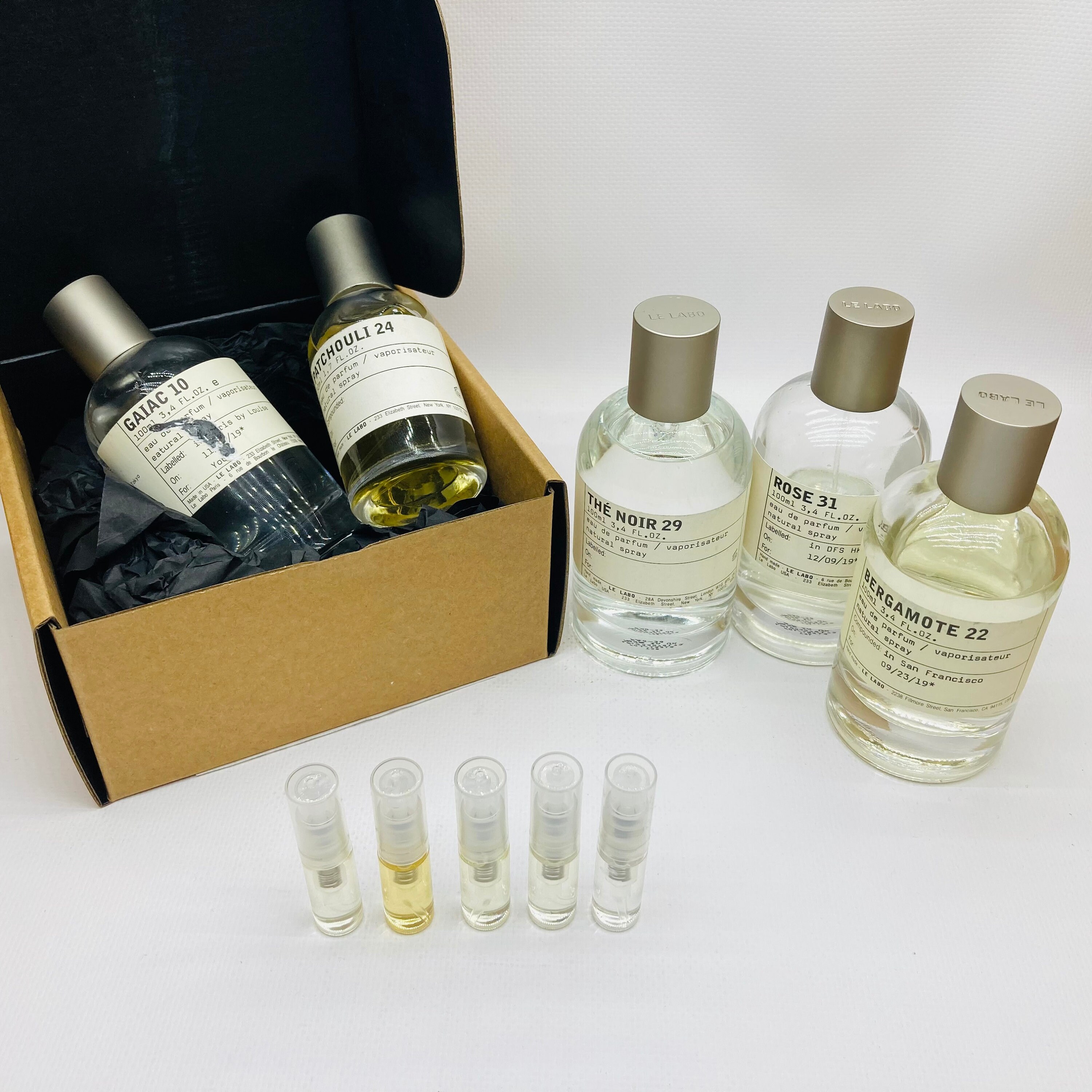Perfume Samples Set Le Labo Noir 29 Patchouli 24 Gaiac 10 | Etsy