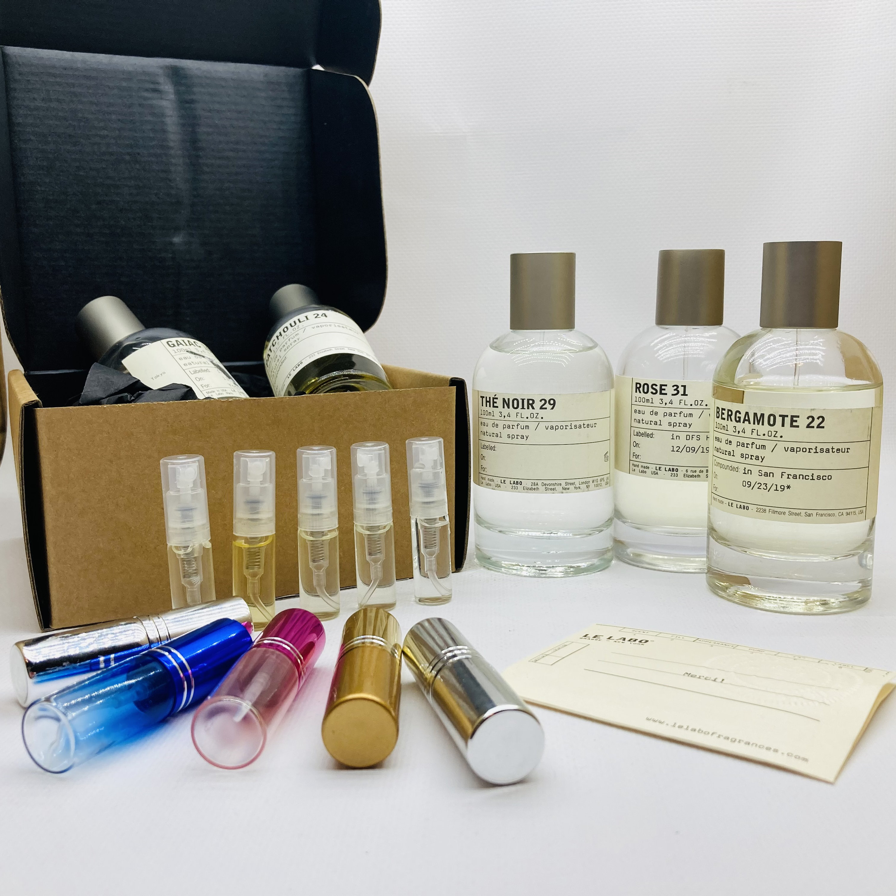 Perfume Samples Set Le Labo Noir 29 Patchouli 24 Gaiac 10 | Etsy