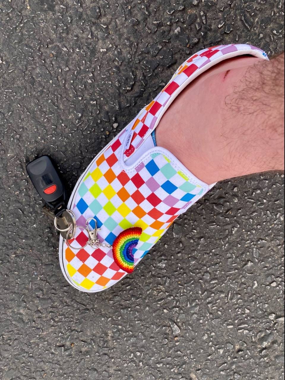 Rainbow Crochet Keychain, Multicolor - Etsy