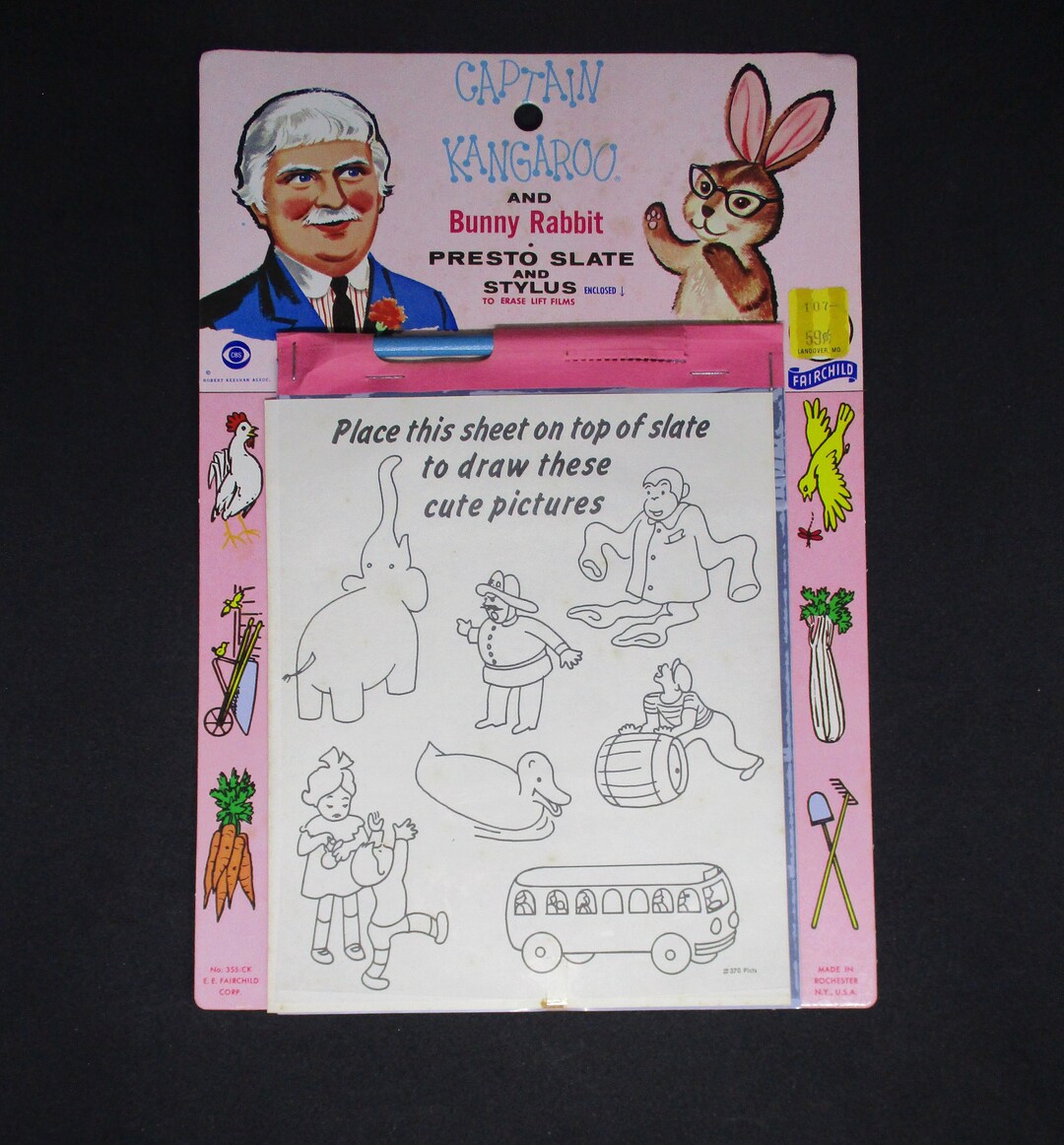 Captain Kangaroo and Bunny Rabbit Presto Slate - Etsy
