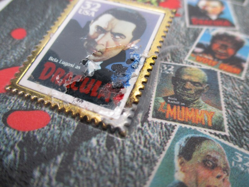 1997 USPS Classic Monsters Stamp Pins: Mummy, Frankenstein, Wolf Man - Etsy