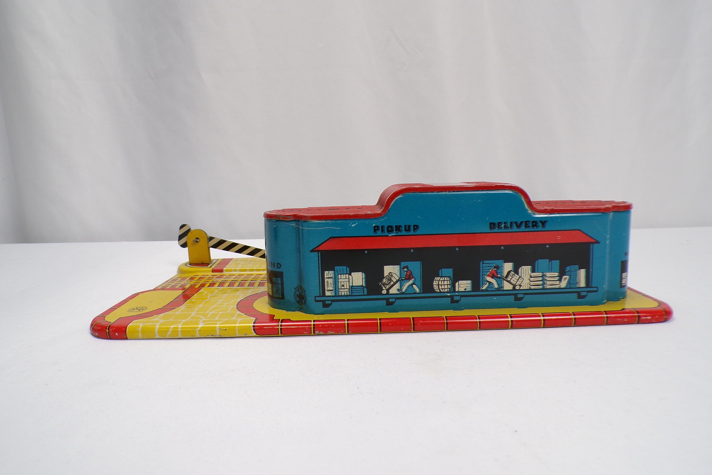 Marx Toys Tin Union Station Model Train Station (blue and Yellow) - Etsy