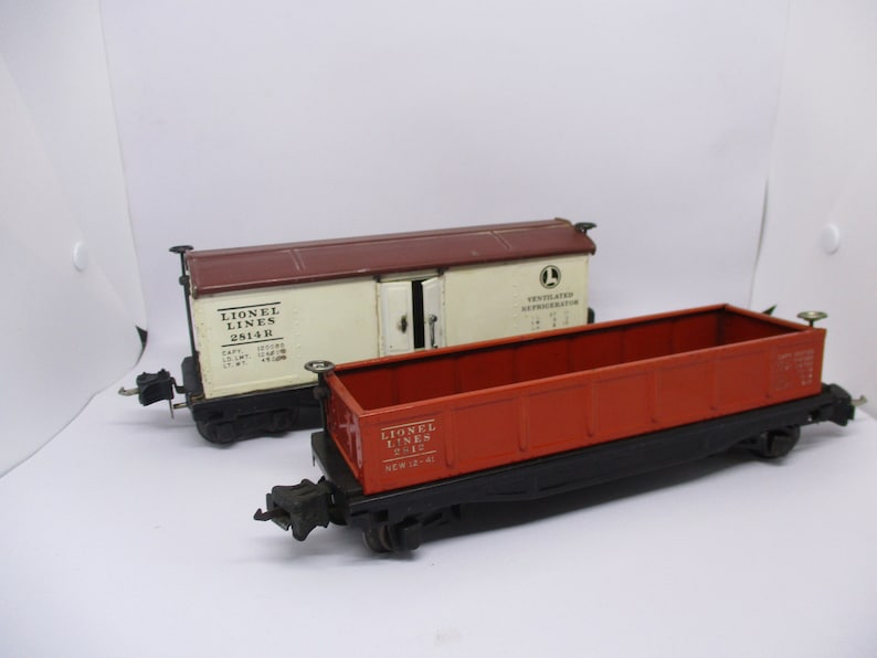 Prewar Lionel Gondola Car 2812 and Refrigerator Car 2814R - Etsy