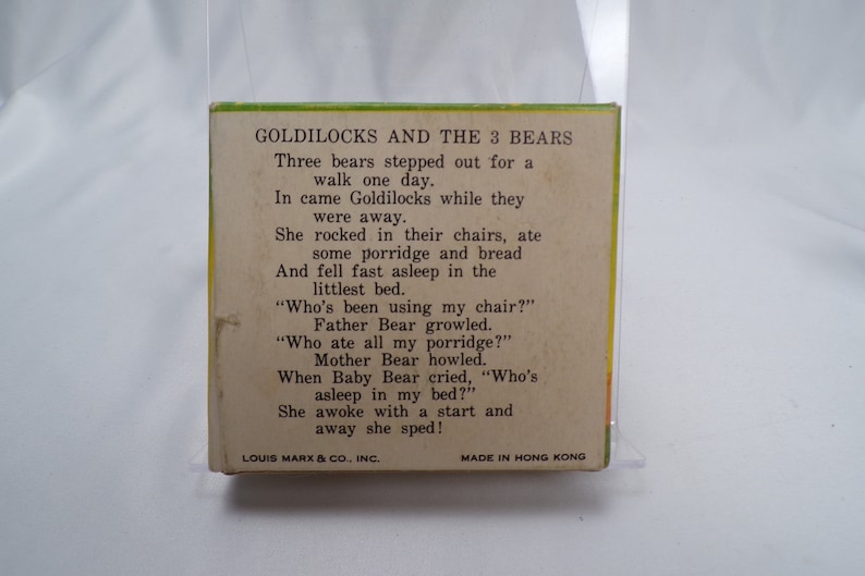Goldilocks and the Three Bears Fairykins TV Scene - Painted by Hand by ...