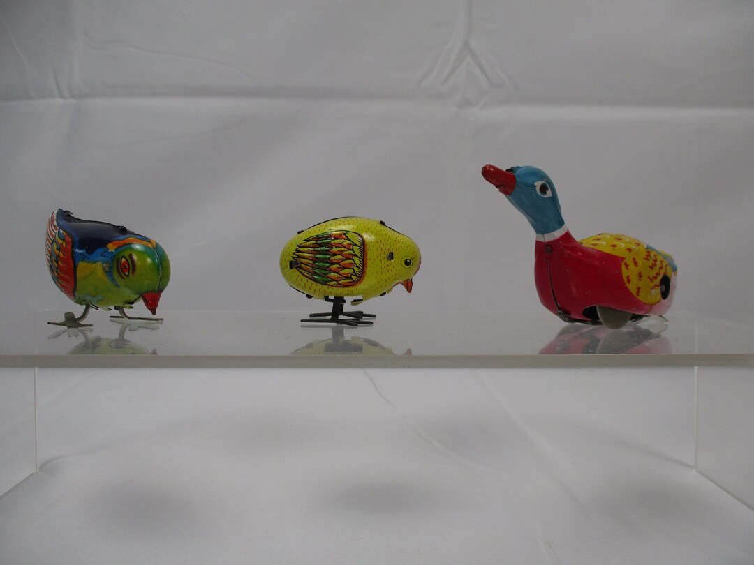 Three Tin Litho Wind up Birds (duck, Chick, & a Bird) - Etsy