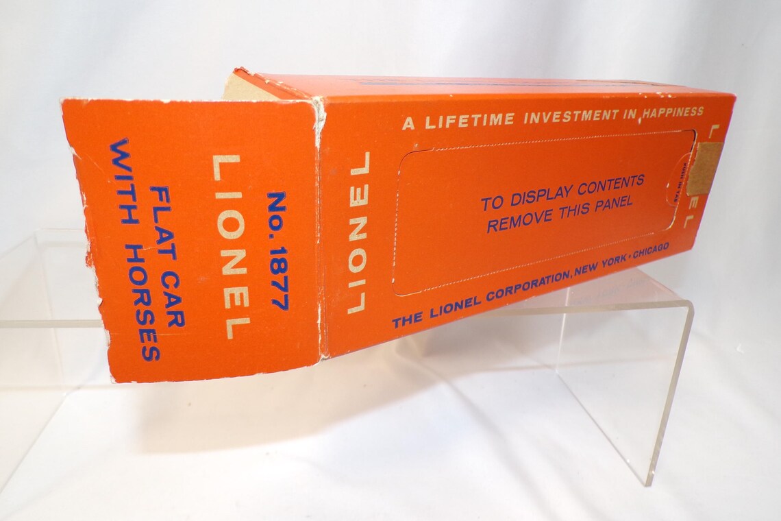 Lionel Postwar No. 1877 Flat Car With Fence and Horses (box Included ...