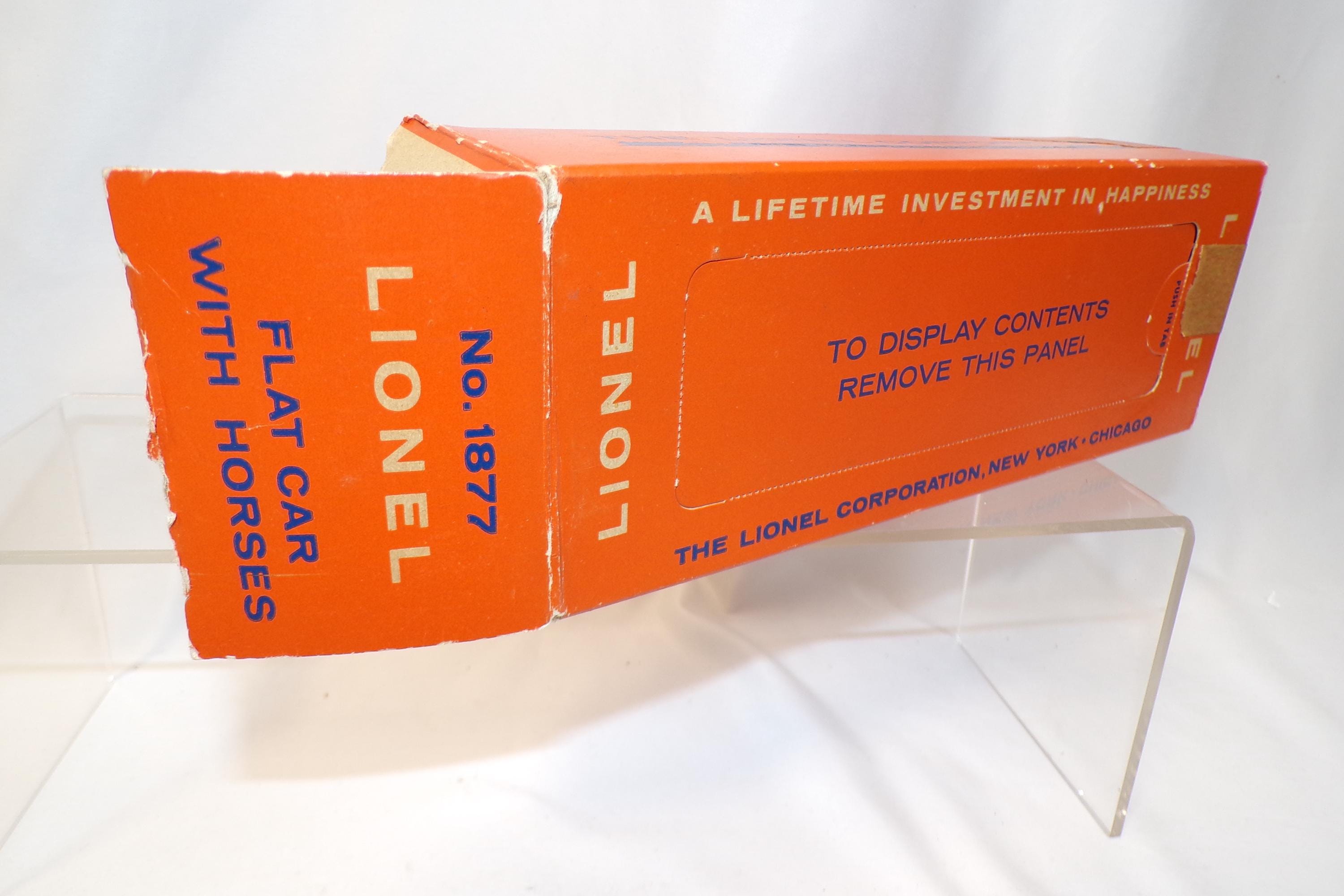 Lionel Postwar No. 1877 Flat Car With Fence and Horses (box Included ...