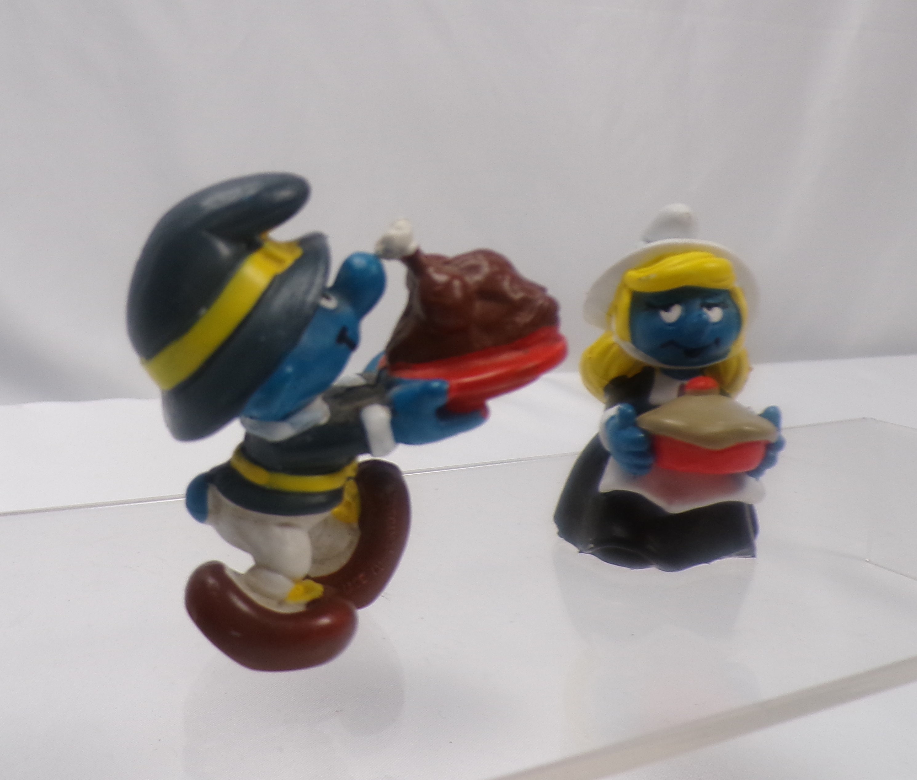 1982 Thanksgiving Smurf and Smurfette PVC Figures - Etsy