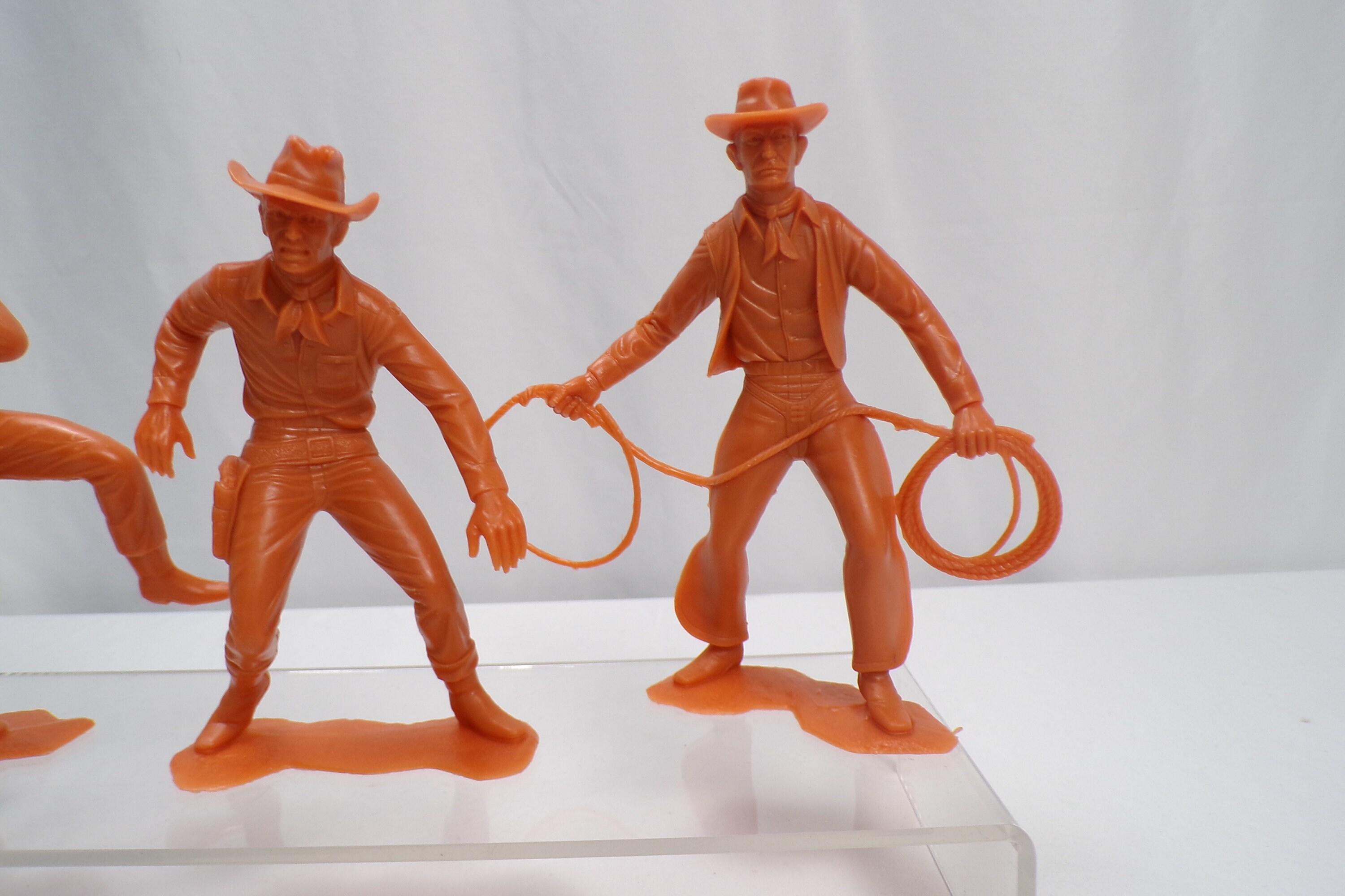 Vintage 1966 Marx Toys Plastic Cowboy Figures - Etsy