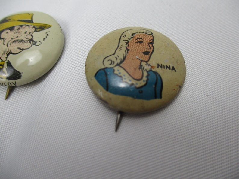 Kellogg's Pep Pins - Uncle Walt, Skeezix, Uncle Avery, and Nina From ...