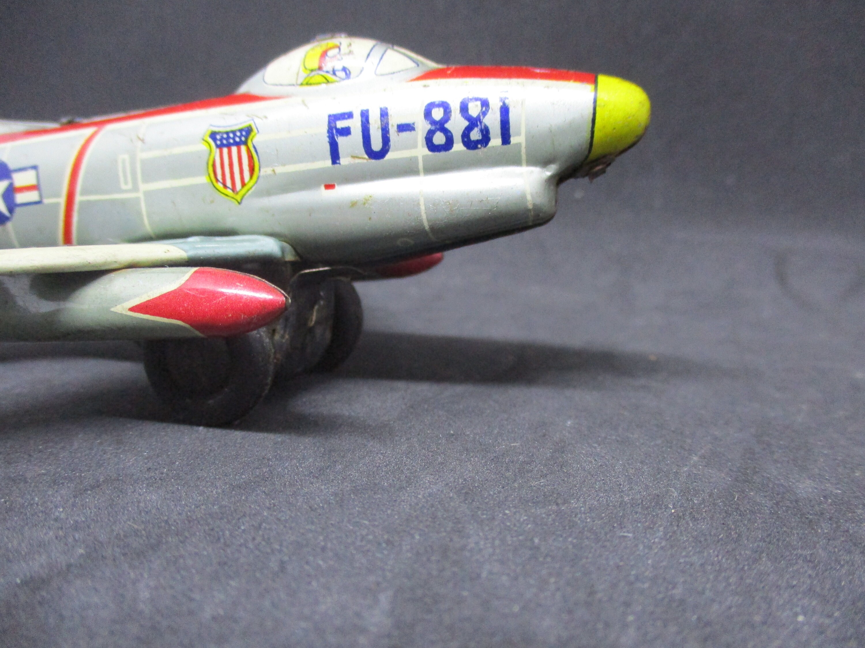 Haji Toys USAF FU-881 Tin Friction Toy Plane - Etsy