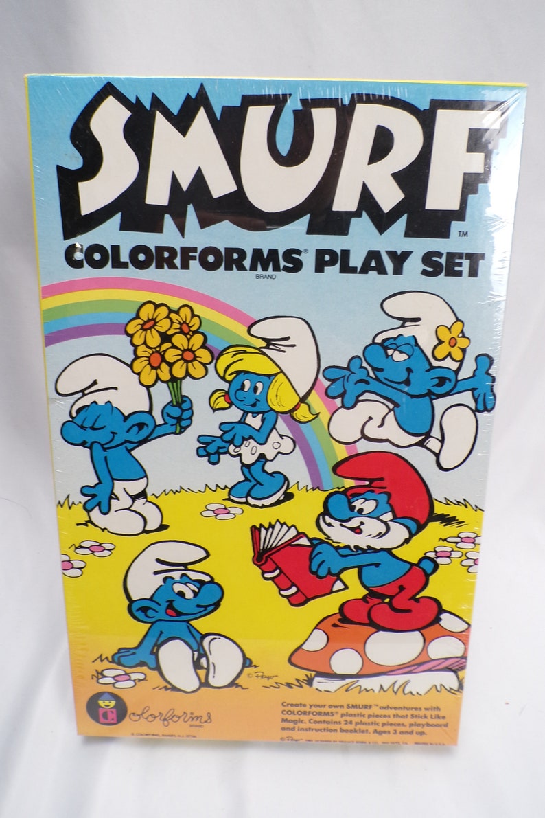 1981 Smurf Colorforms Play Set - Etsy