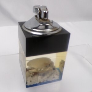 Lucite Table Lighter With Clam Shell and Pearl in the Center - Etsy