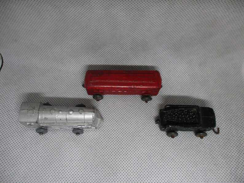 Vintage Miniature Cast Metal Train - Engine and Two Cars (prewar) - Etsy