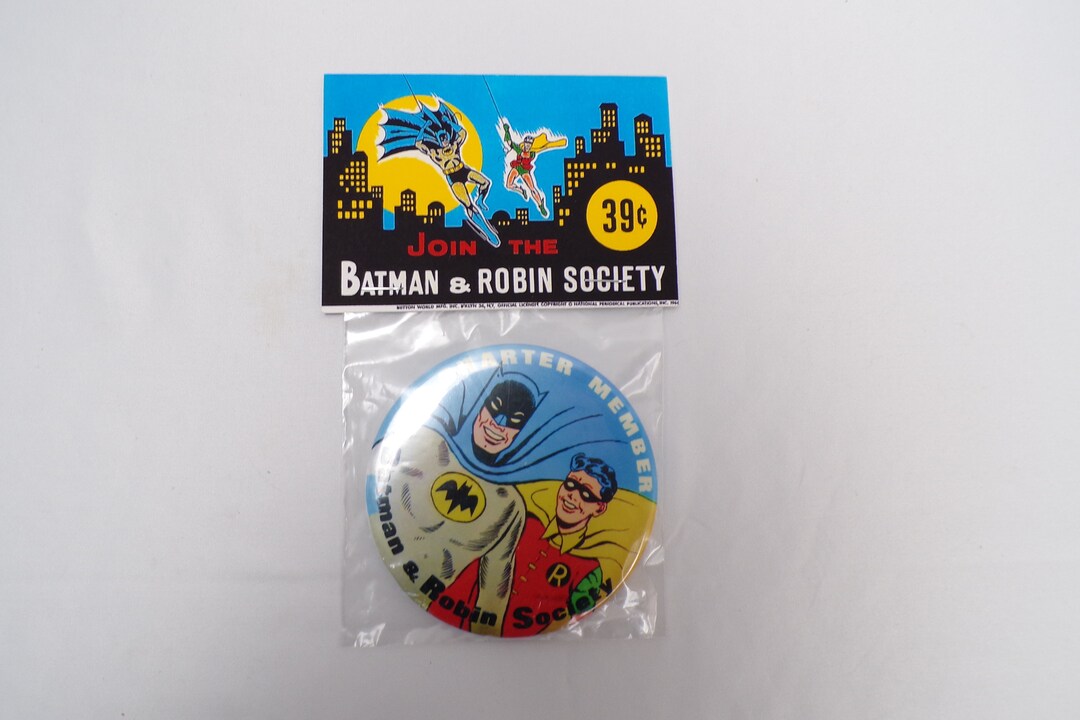 1965 Join the Batman and Robin Society Charter Member Pin - Etsy
