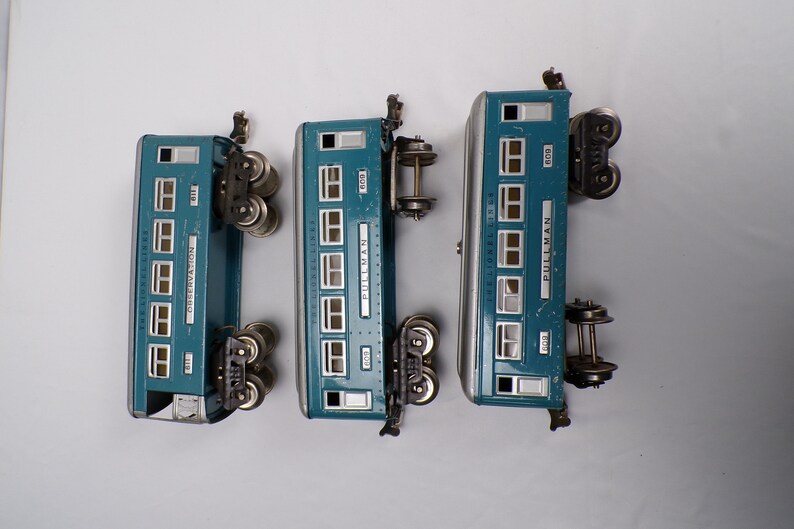 Lionel Prewar Set of Three Cars - (2) No.609 Pullman Cars (1) No. 611 ...