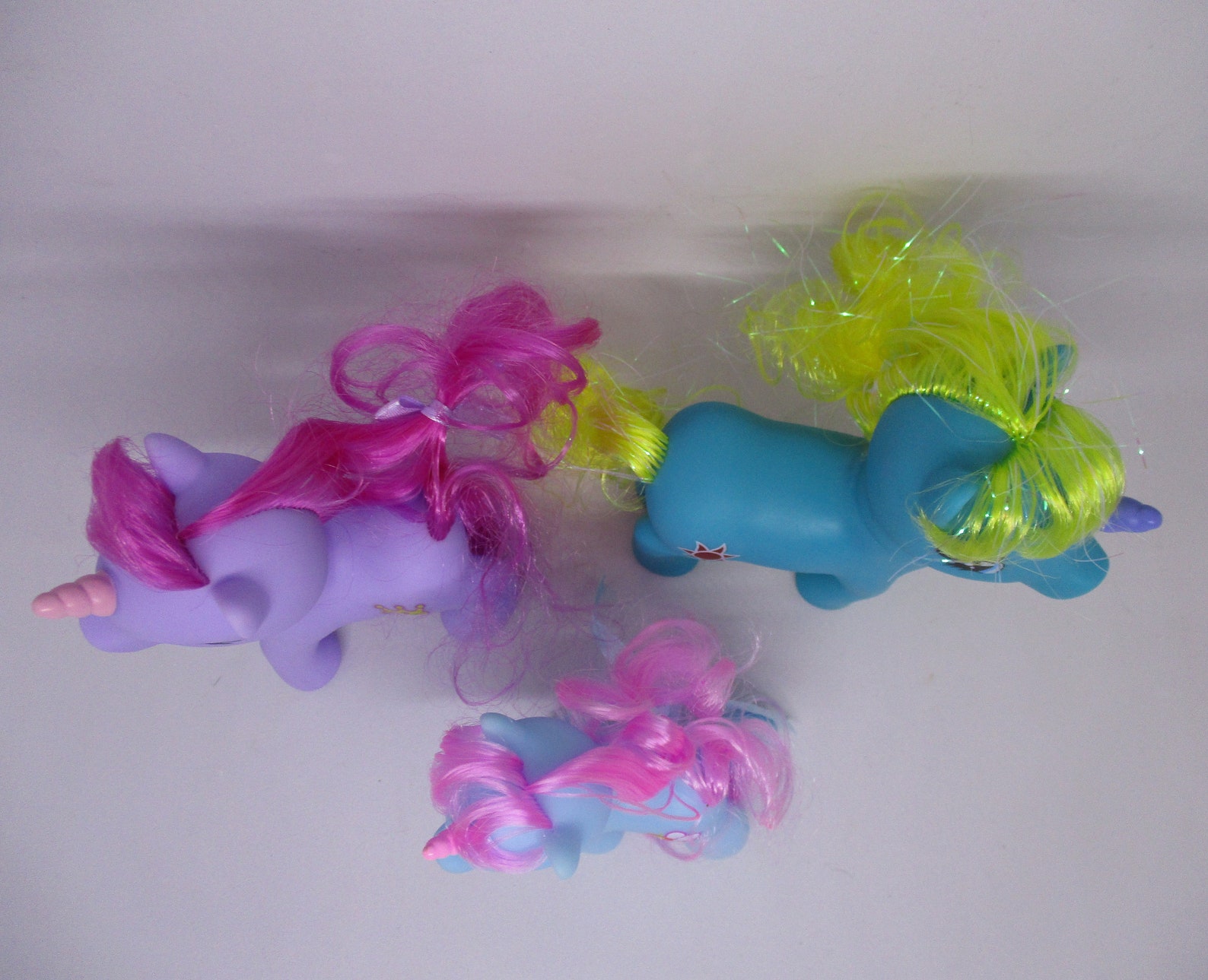 1980s Gi-go Ponies - MLP Fakes (two Different Blues Ones & One Purple ...