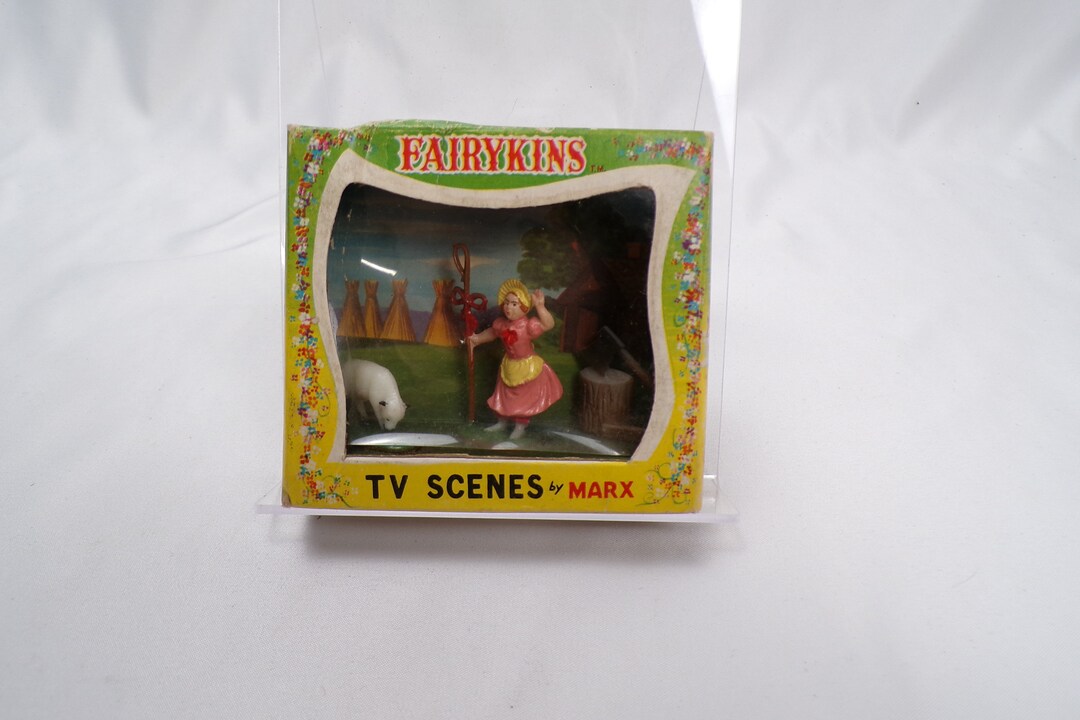 Vintage Marx Toys Fairykins TV Scene: Little Bo Peep, Hand-painted - Etsy
