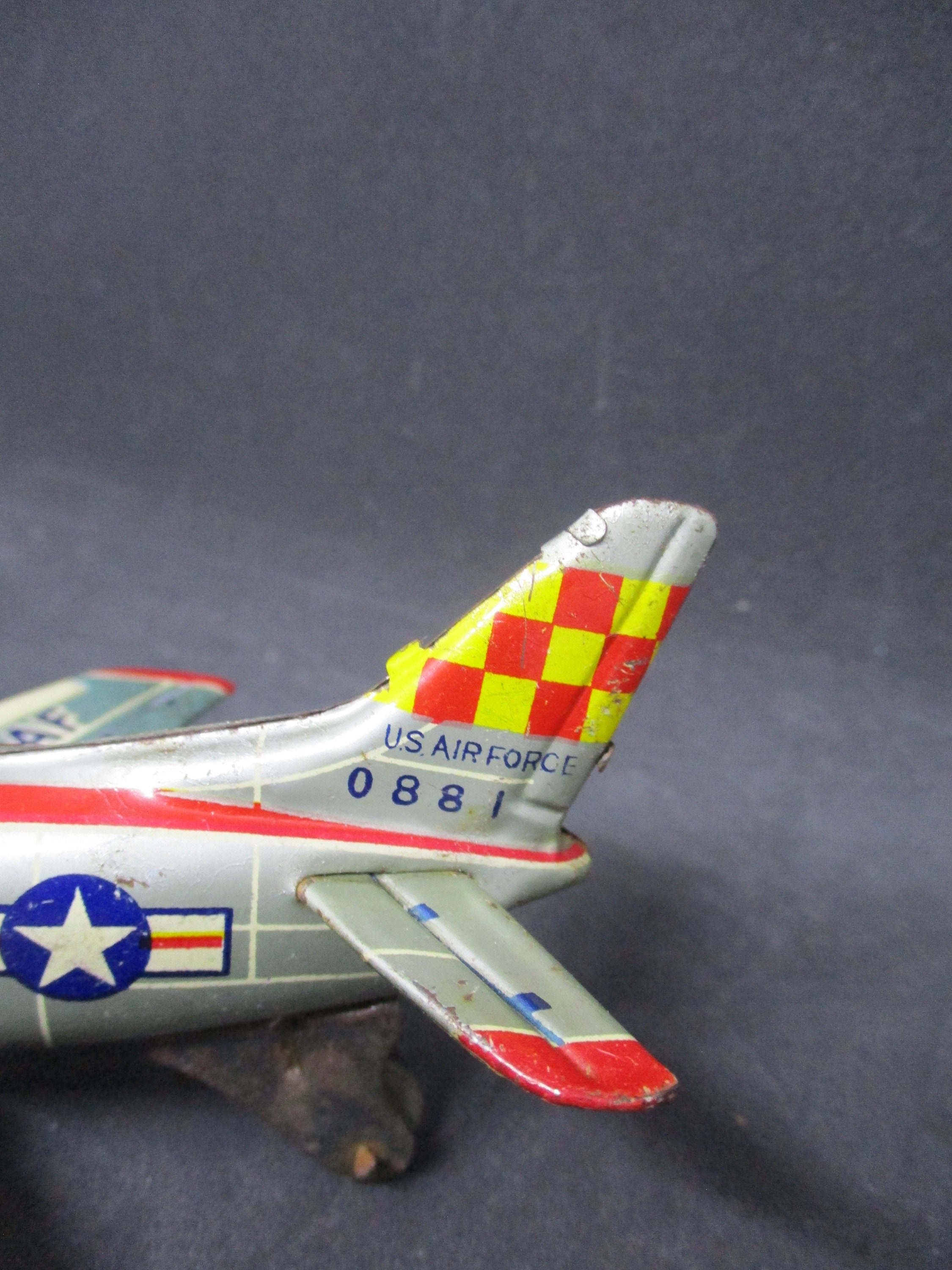 Haji Toys USAF FU-881 Tin Friction Toy Plane - Etsy