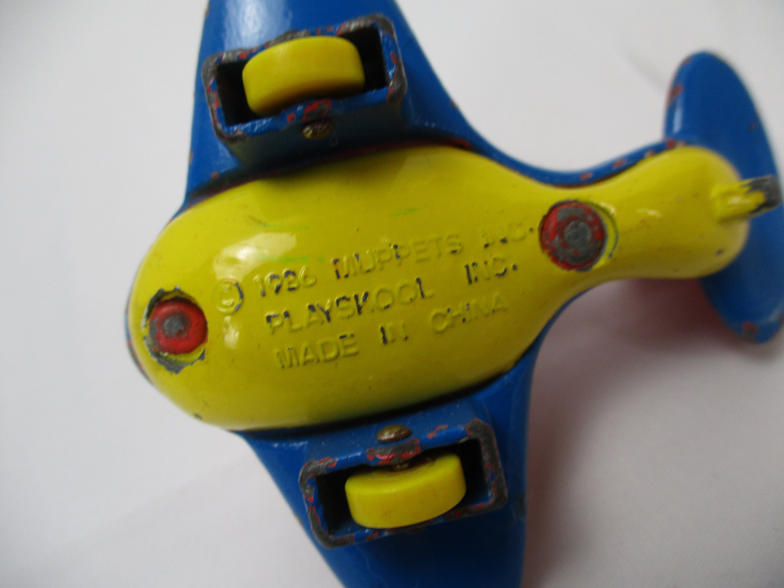 1986 Muppets Die-cast Playskool Grover Airplane - Etsy