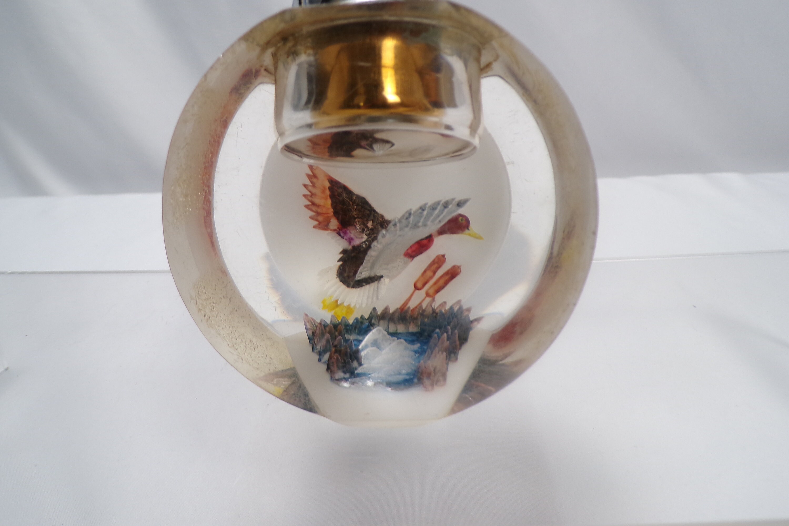 1950s Lucite Table Lighter With Flying Mallard Duck in Center - Etsy
