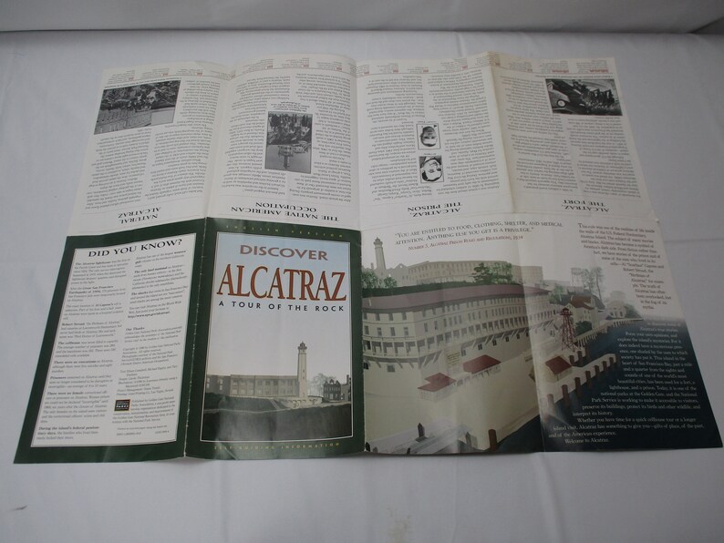 Discover Alcatraz "a Tour of the Rock" Pamphlet and Guide (1990s) - Etsy