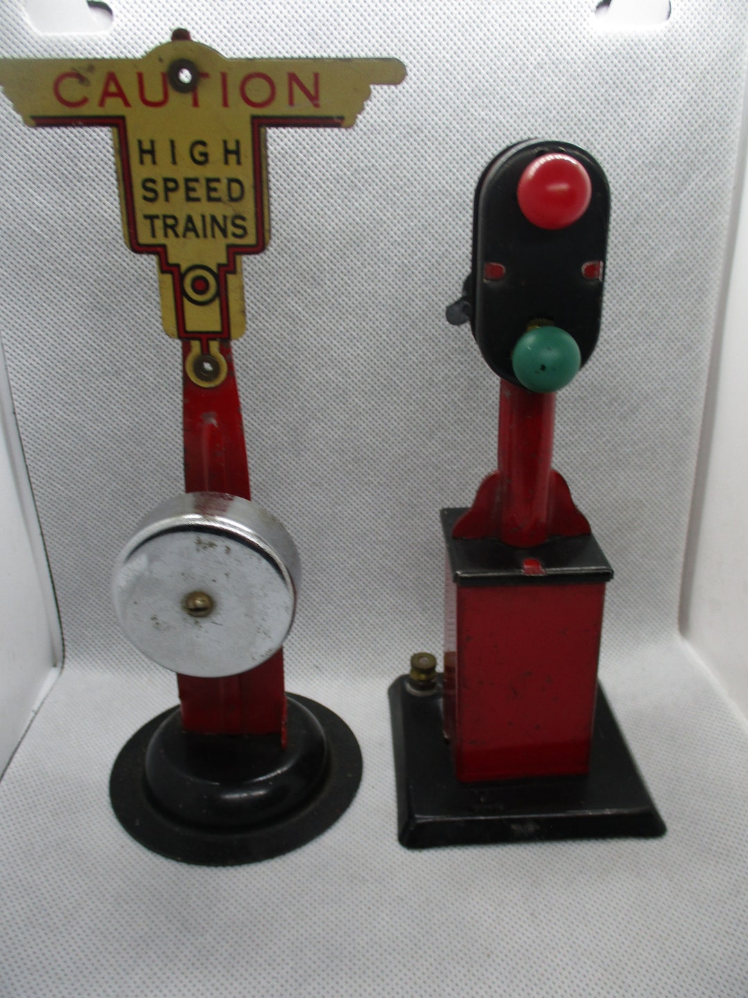 Marx Vintage Caution High Speed Train Sign and Traffic Light Signal - Etsy