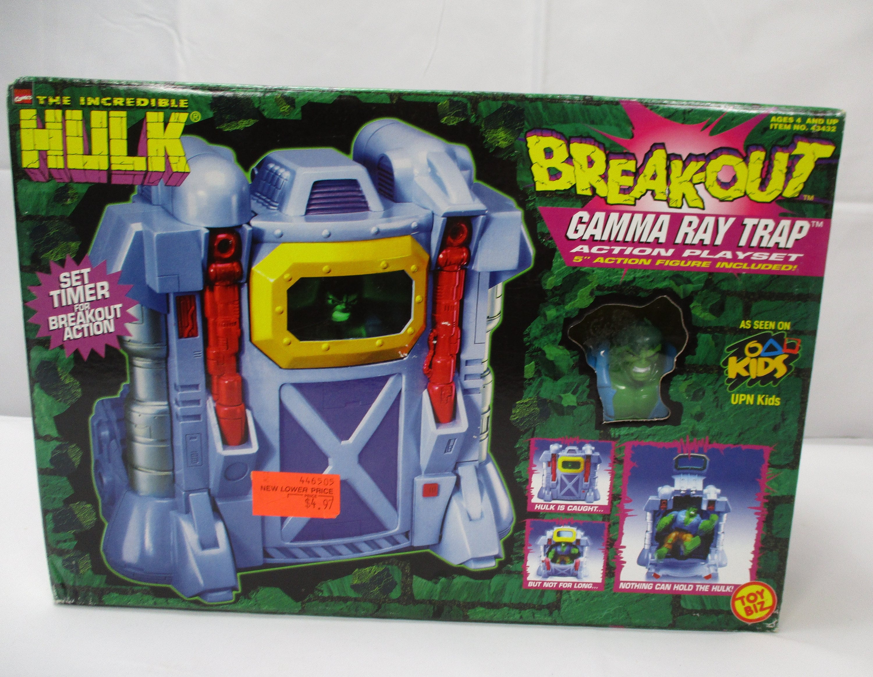 1997 Toy Biz - Marvels the Incredible Hulk Break-out Gamma Ray Trap ...
