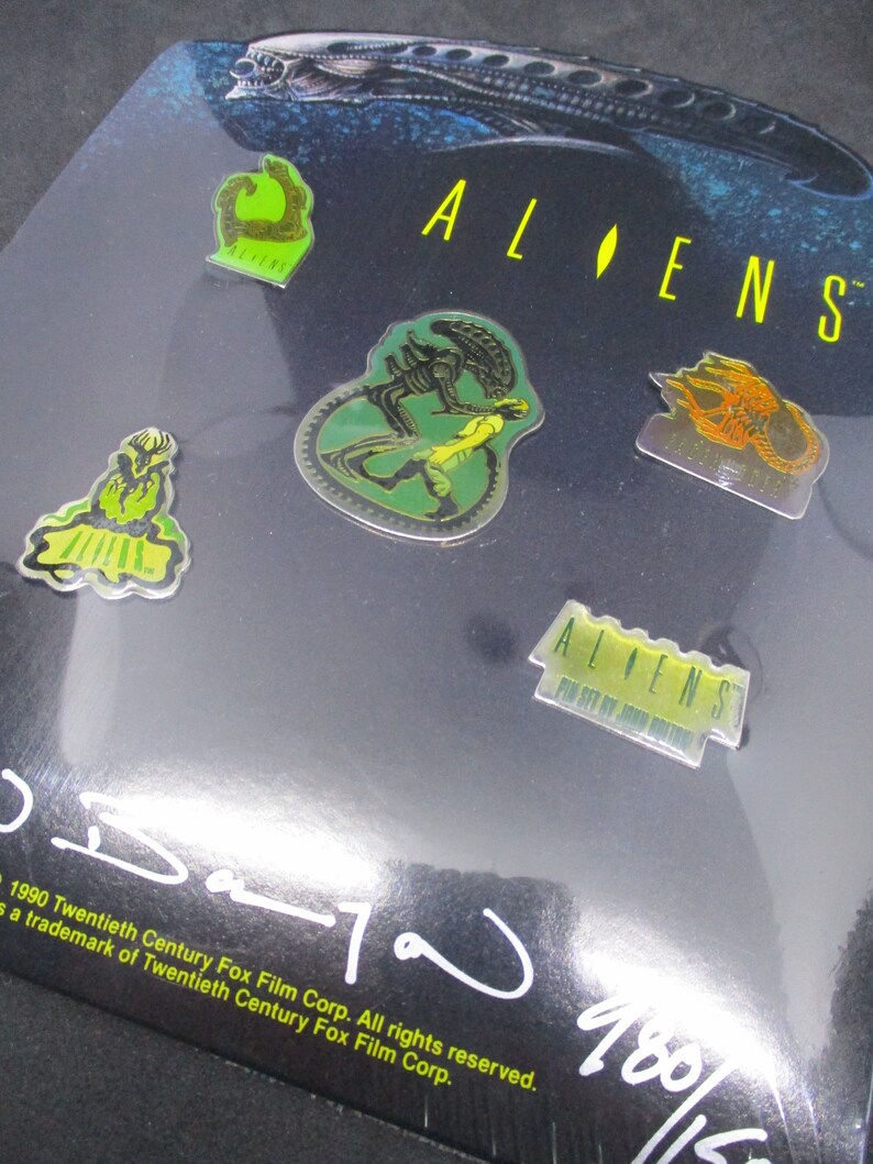 Vintage Alien Pins With John Boltons Signature on the Card (980/1500 ...
