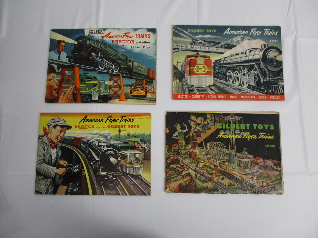 American Flyer and Gilbert Toys Vintage Catalogs (1950-1951-1953-1954 ...
