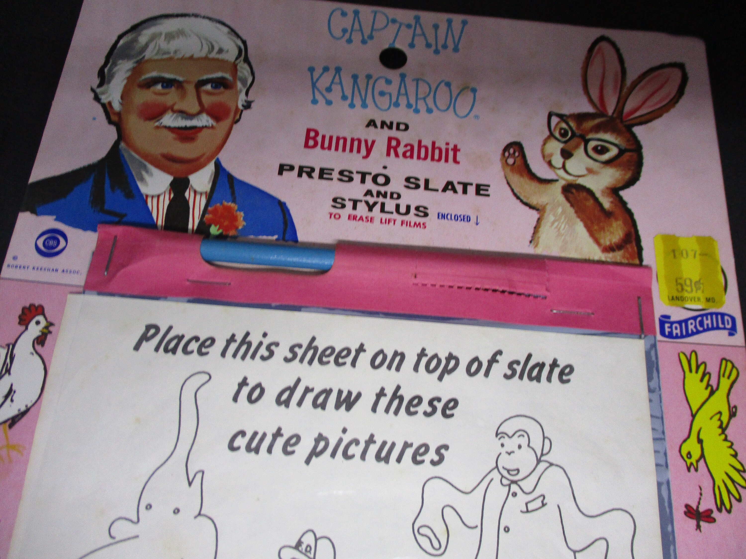 Captain Kangaroo and Bunny Rabbit Presto Slate - Etsy