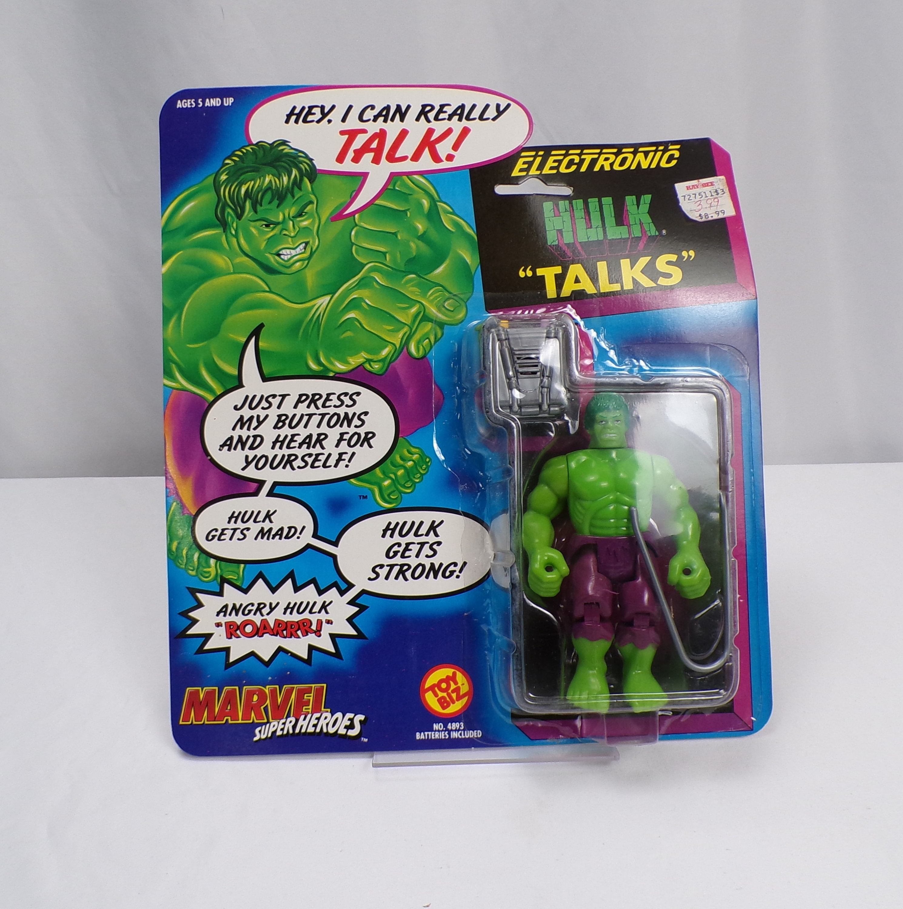 Toy Biz Marvel Superheroes Electronic Hulk Talks Action Figure - Etsy