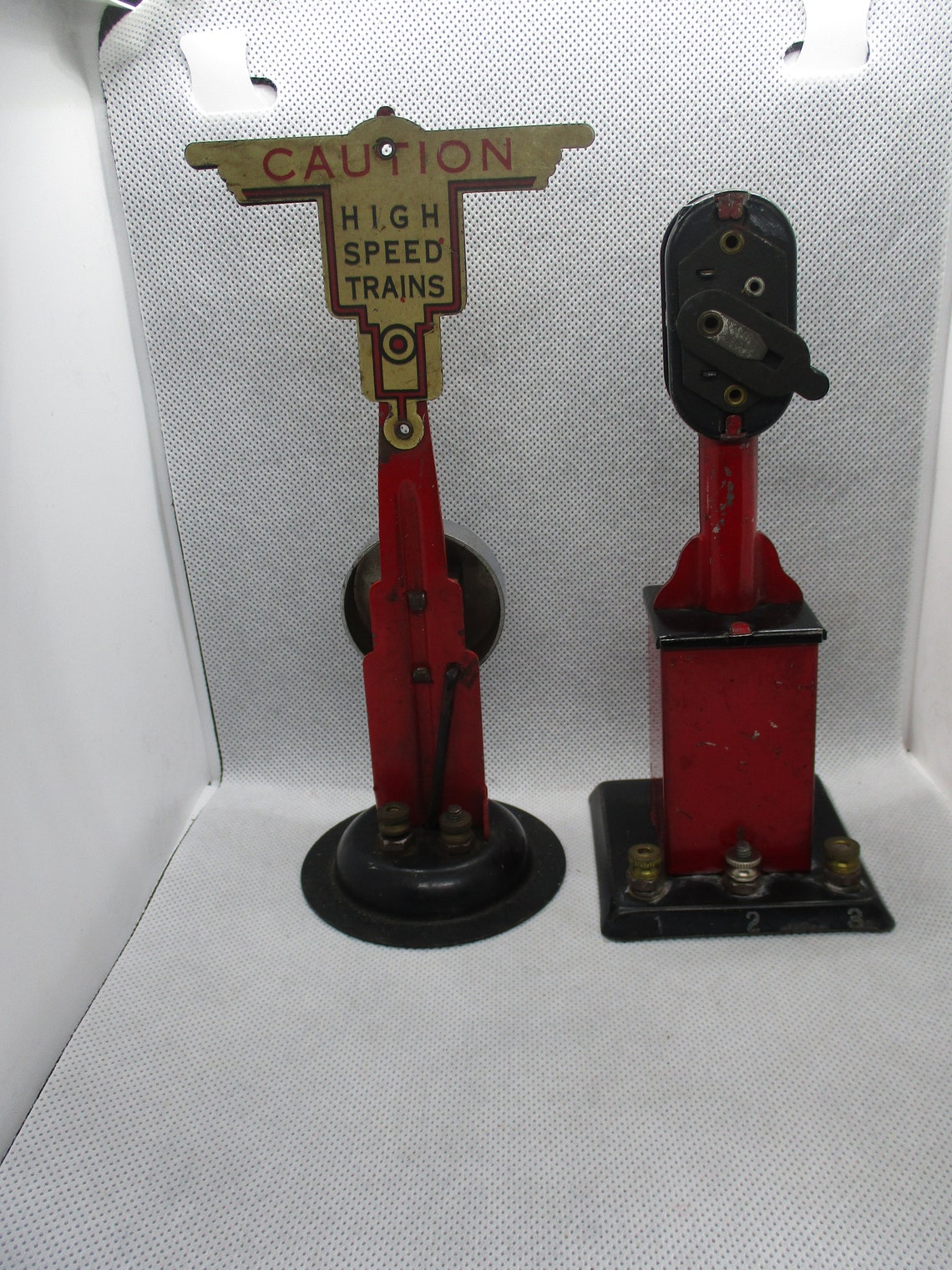 Marx Vintage Caution High Speed Train Sign and Traffic Light Signal - Etsy