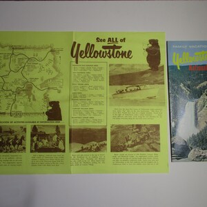 Yellowstone National Park Pamphlet and Map - Etsy