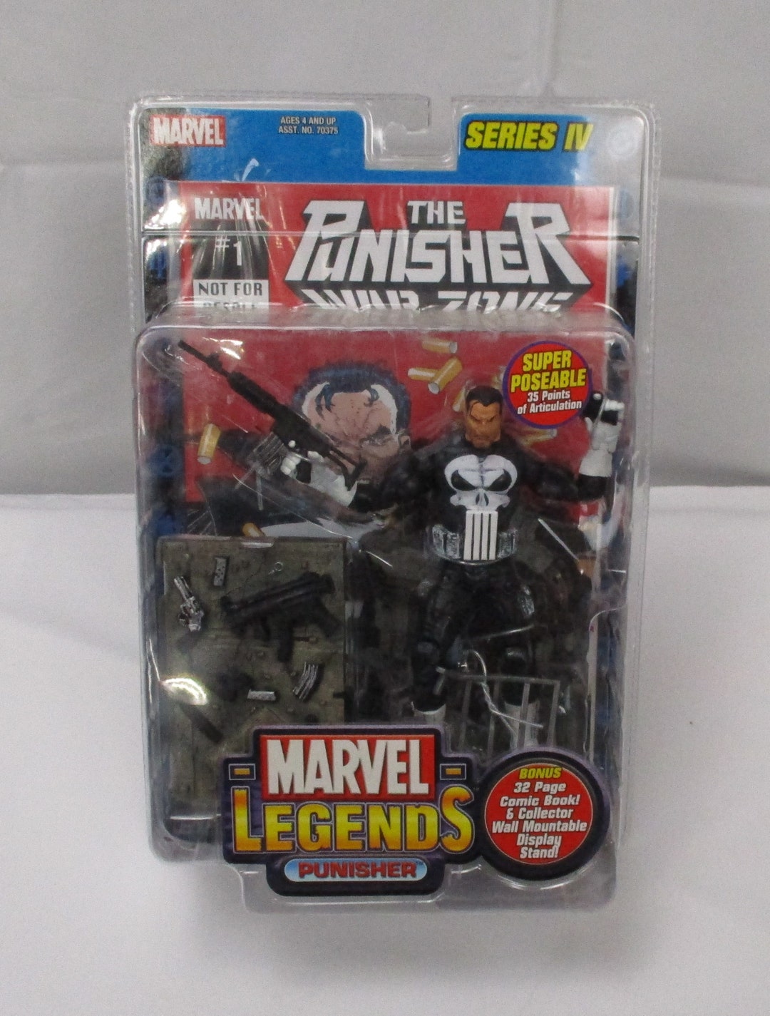 2003 Toy Biz - Series IV Marvel Legends "punisher" Super Posable Action ...