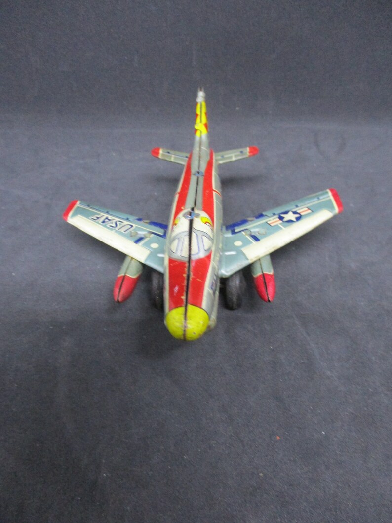 Haji Toys USAF FU-881 Tin Friction Toy Plane - Etsy
