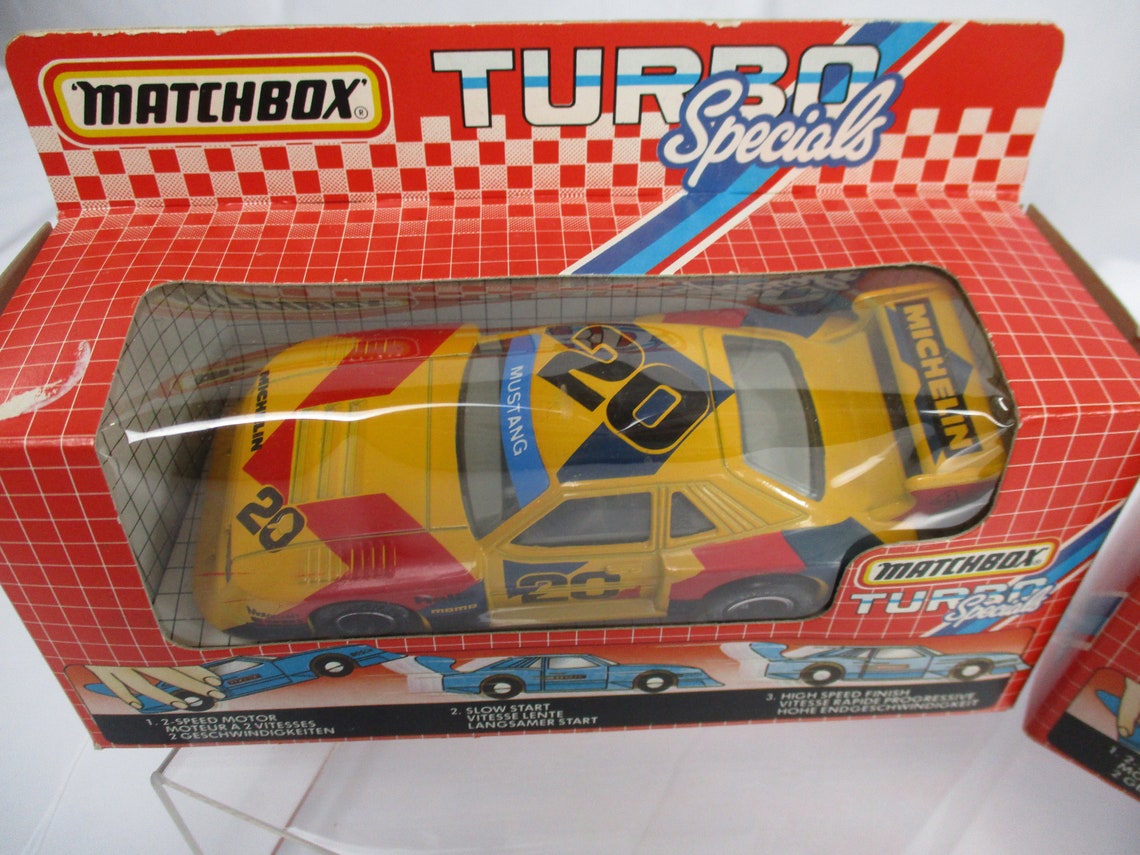 Two Matchbox Turbo Specials Friction Cars - Yellow #2 and White #5 - Etsy