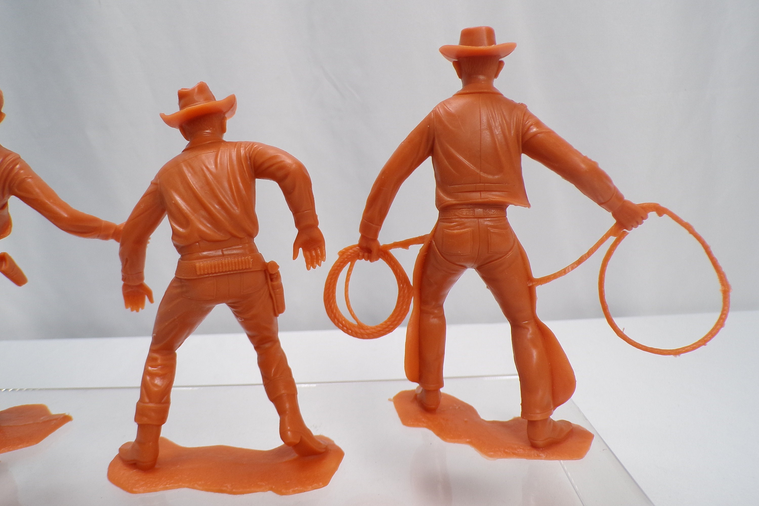 Vintage 1966 Marx Toys Plastic Cowboy Figures - Etsy