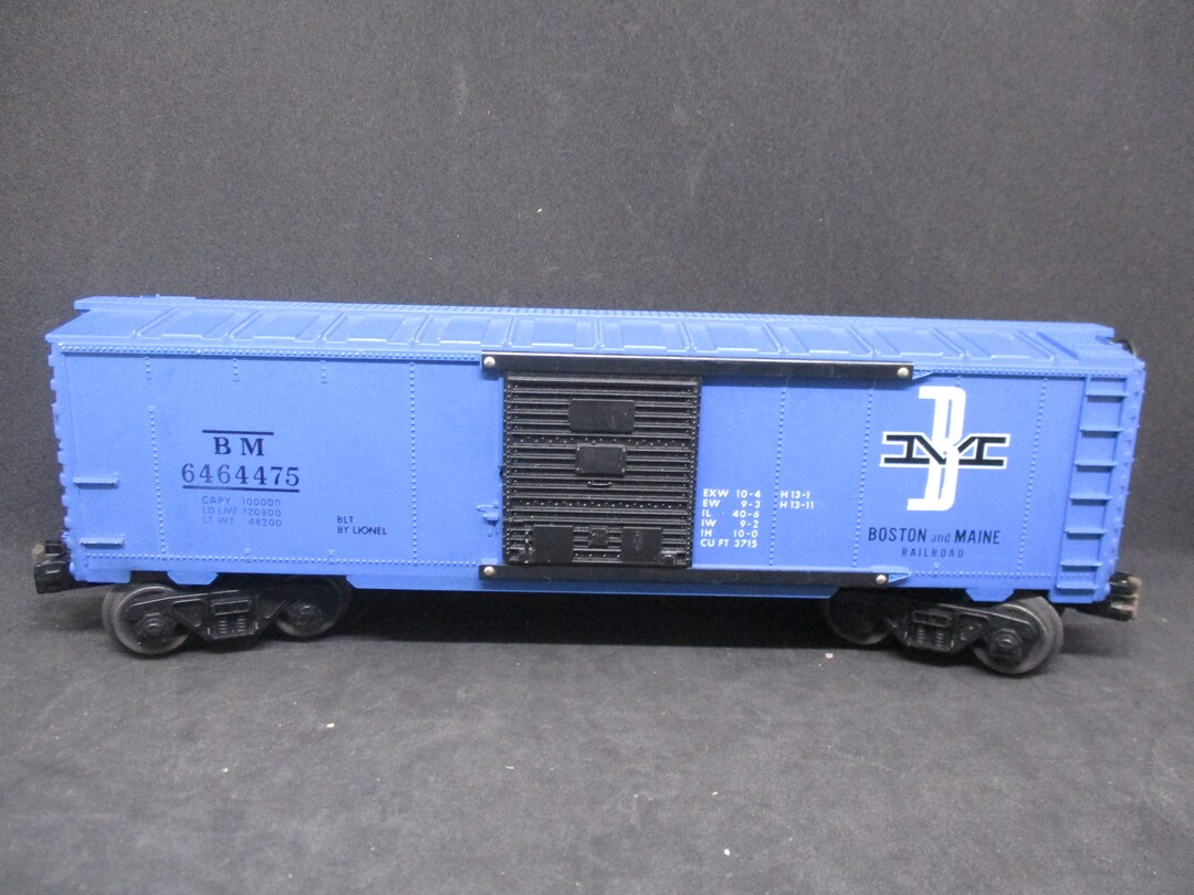 Lionel BM (boston&maine) Blue Box Car #6464-475 - Etsy