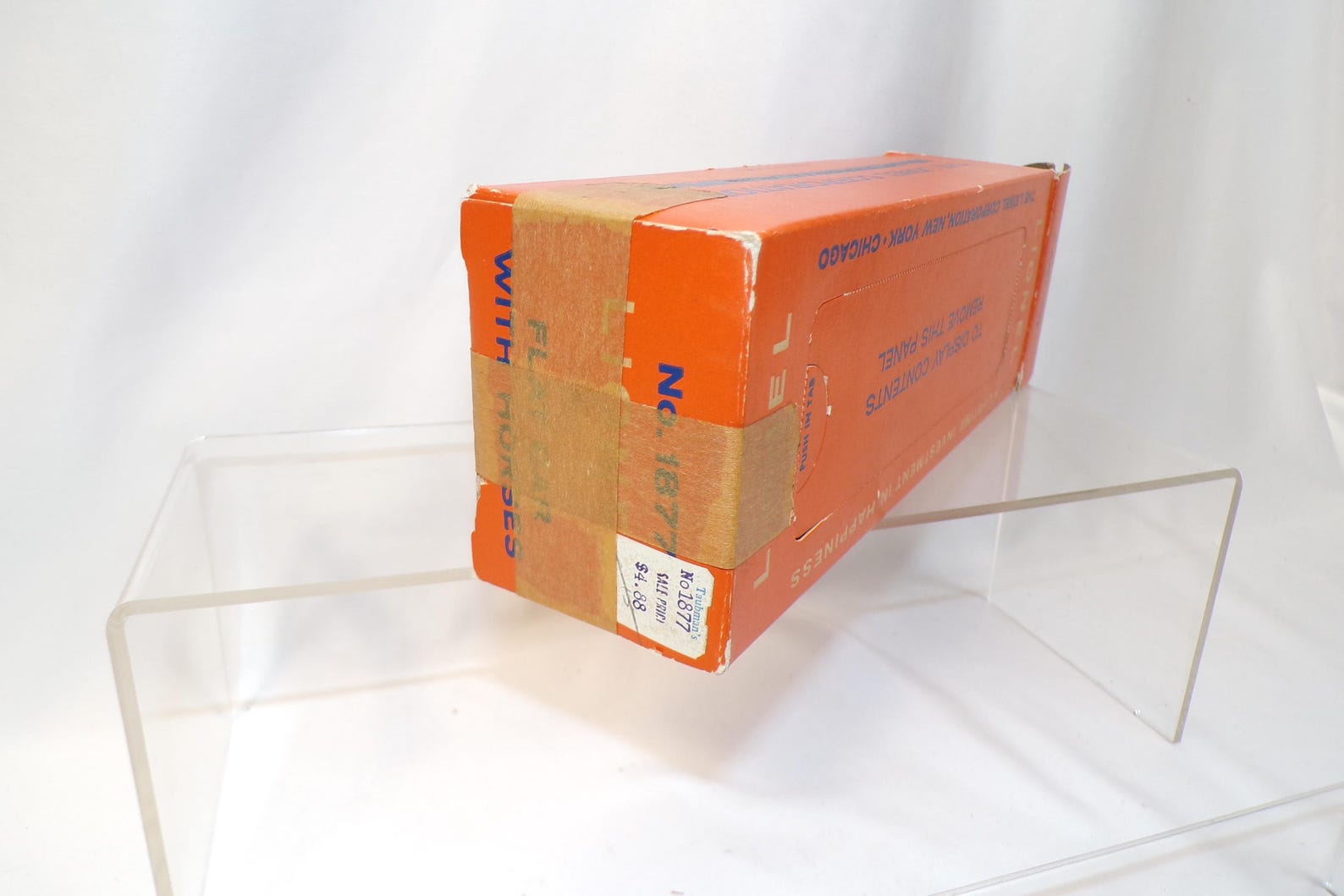 Lionel Postwar No. 1877 Flat Car With Fence and Horses (box Included ...