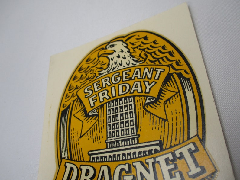 Vintage Decal From Dragnet the TV Show Badge 714 Sargeant Friday - Etsy