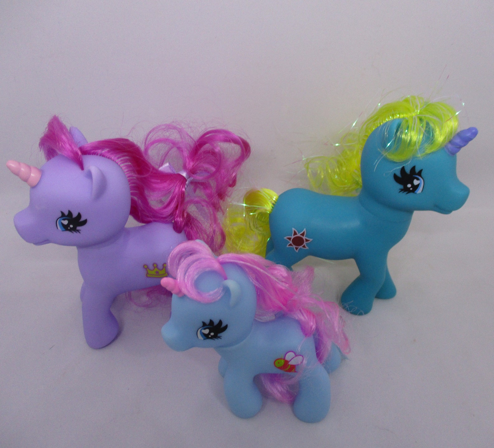 1980s Gi-go Ponies - MLP Fakes (two Different Blues Ones & One Purple ...