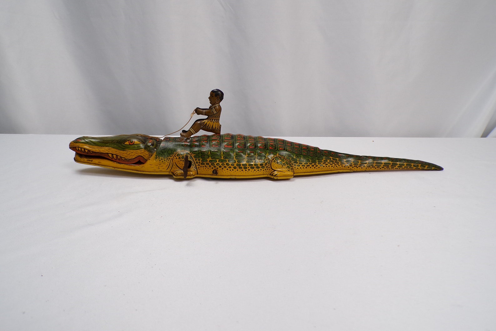 J. Chein & Co Tin Litho Indigenous Boy Riding an Alligator Wind Up - Etsy